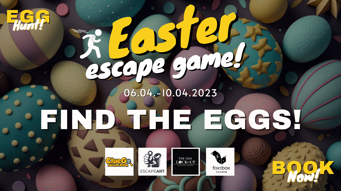 Uskršni Escape Room Egg Hunt! - ClueGo Escape Room Zagreb | Čak 75 ...